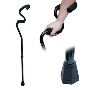 Strongarm Mobility Forearm Cane with Hexagonal Floor Tip, Black ...