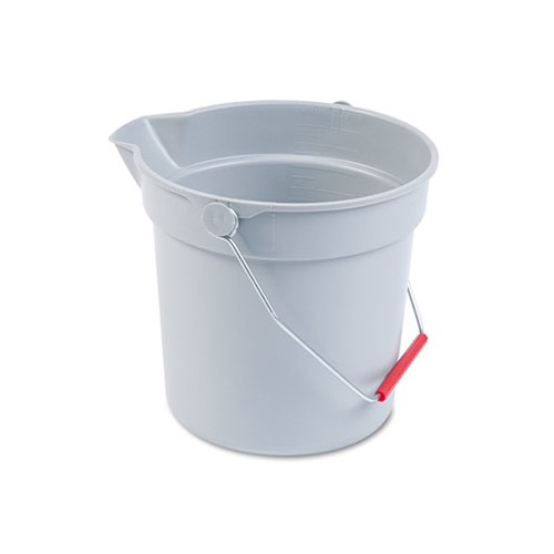 Rubbermaid 10 Quart Plastic Utility Pail - RCP296300GY - Shoplet.com