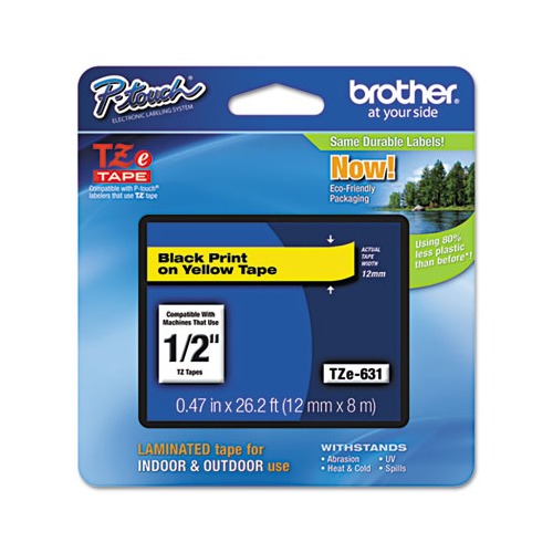 Brother TZe Standard Adhesive Laminated Labeling Tape - BRTTZE631 ...
