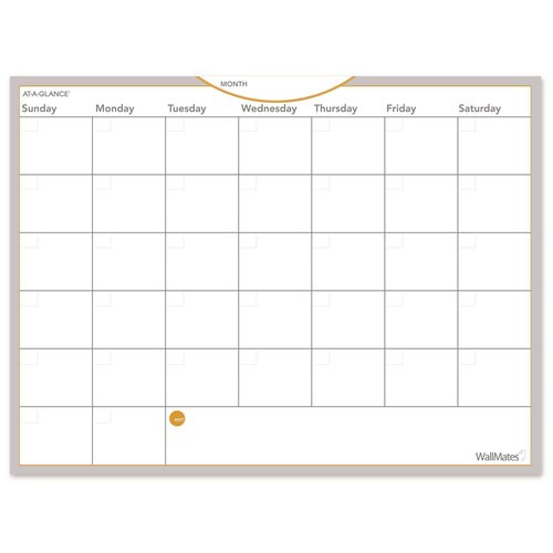 At-a-Glance WallMates Self-Adhesive Dry Erase Monthly Planning Surfaces ...