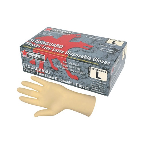 MCR Safety SENSAGUARD Disposable Latex Gloves - 5054L, 100 per ...