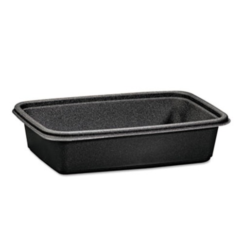 Genpak FPR032 Black Rectangular Microwavable Container, 32 Ounce ...