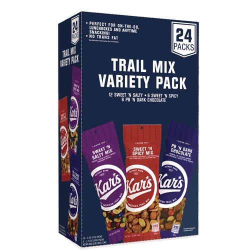 Kar's Trail Mix Variety Pack - KSAKAR08362 - Shoplet.com