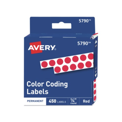 Avery Handwrite-Only Permanent Self-Adhesive Round Color-Coding Labels ...