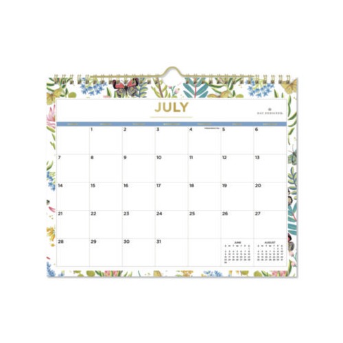 Blue Sky Day Designer Flutter Academic Year Wall Calendar - BLS136694 ...