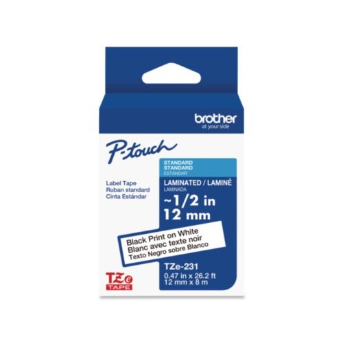 Brother TZe Standard Adhesive Laminated Labeling Tape - BRTTZE231 ...