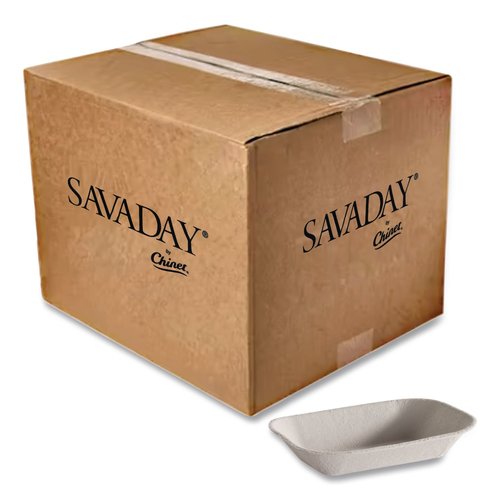 Chinet Savaday Molded Fiber Food Tray - HUH10403CT - Shoplet.com