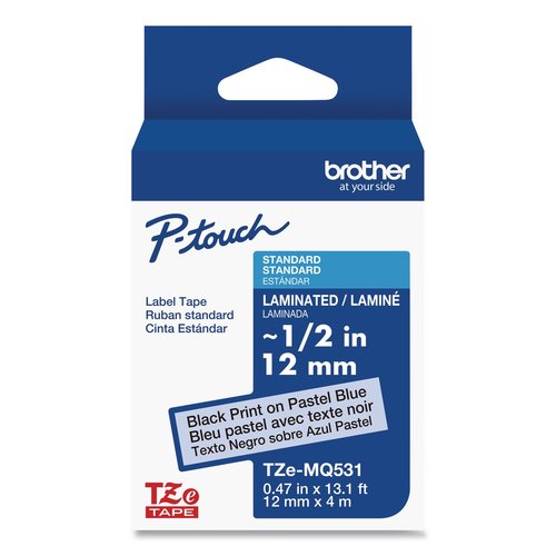 Brother TZ Standard Adhesive Laminated Labeling Tape - BRTTZEMQ531 ...
