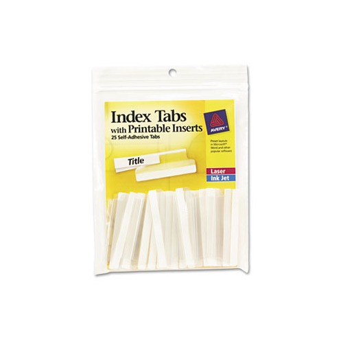 Avery Insertable Index Tabs with Printable Inserts - AVE16241 - Shoplet.com