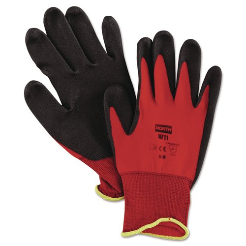 North By Honeywell NorthFlex Red Foamed PVC Palm Coated Gloves ...