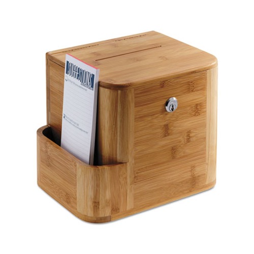 Safco Bamboo Suggestion Boxes - SAF4237NA - Shoplet.com