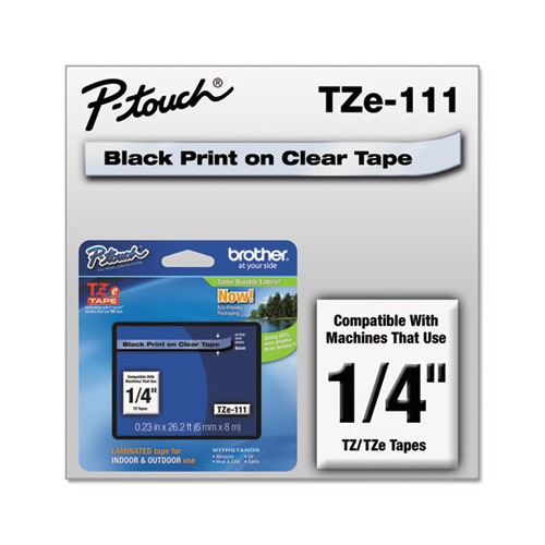 Brother TZe Standard Adhesive Laminated Labeling Tape - BRTTZE111 ...