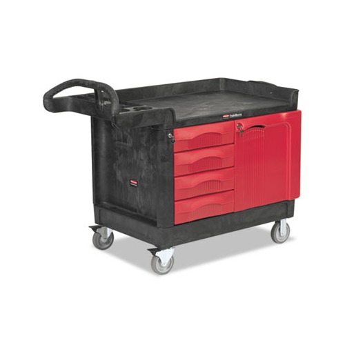 Rubbermaid TradeMaster Cart with One Door - RCP453388BLA - Shoplet.com
