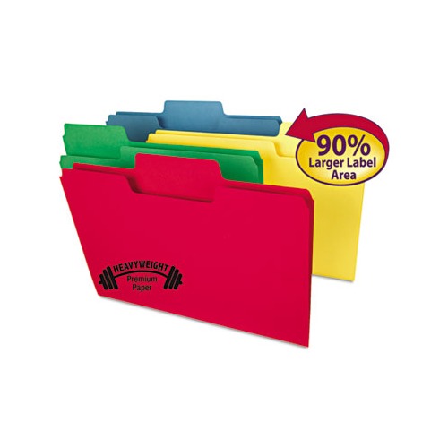 Smead SuperTab Colored File Folders - SMD15410 - Shoplet.com Smead SuperTab Colored File Folders - SMD15410 - Shoplet.com