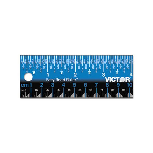 Victor Easy Read Stainless Steel Ruler - VCTEZ18SBL - Shoplet.com