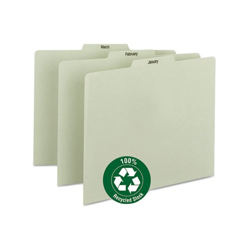 Smead 100% Recycled Monthly Top Tab File Guide Set - SMD50365 - Shoplet.com Smead 100% Recycled Monthly Top Tab File Guide Set - SMD50365 - Shoplet.com