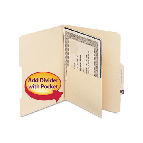 Smead Self-Adhesive Folder Dividers with 5.5 Pockets for Top/End Tab ...
