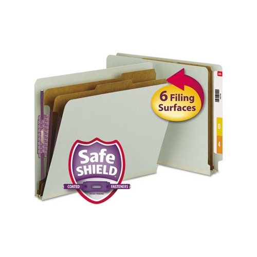 Smead End Tab Pressboard Classification Folders with SafeSHIELD Coated ... Smead End Tab Pressboard Classification Folders with SafeSHIELD Coated ...