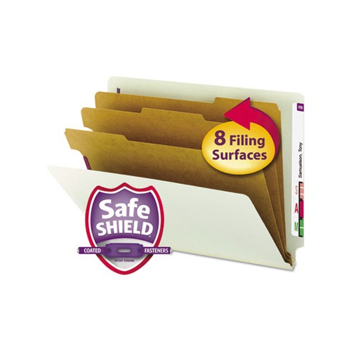 Smead End Tab Pressboard Classification Folders with SafeSHIELD Coated ... Smead End Tab Pressboard Classification Folders with SafeSHIELD Coated ...