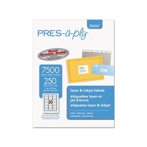 Pres-a-ply Labels Laser Printers - AVE30606 - Shoplet.com