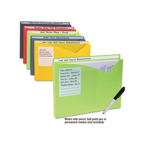 C-line Write-On Poly File Jackets - CLI63160 - Shoplet.com