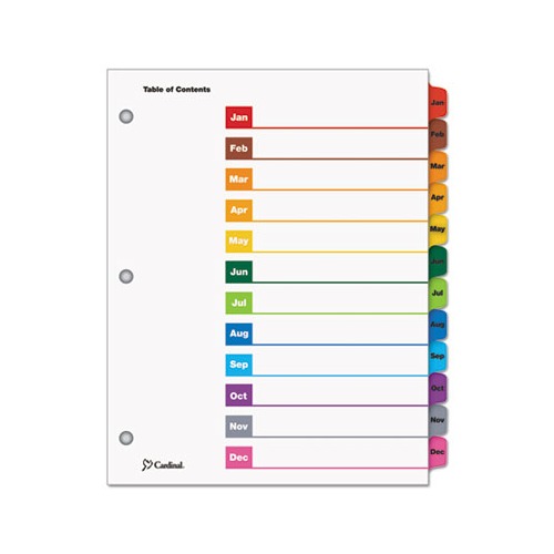 Cardinal OneStep Printable Table of Contents and Dividers - CRD60318 ...