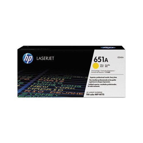 HP 651A CE342A-G Yellow Original LaserJet Toner Cartridge - HEWCE342AG ...