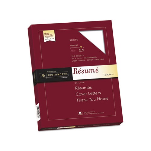 Southworth 100% Cotton Resume Paper - SOURD18CF - Shoplet.com