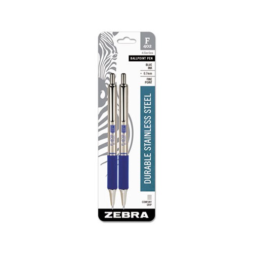 Zebra F-402 Retractable Ballpoint Pen - ZEB29222 - Shoplet.com