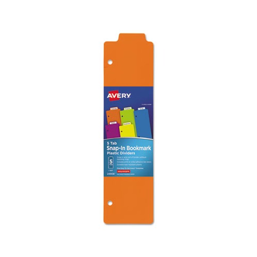 Avery Tabbed Snap-In Bookmark Plastic Dividers - AVE24908 - Shoplet.com