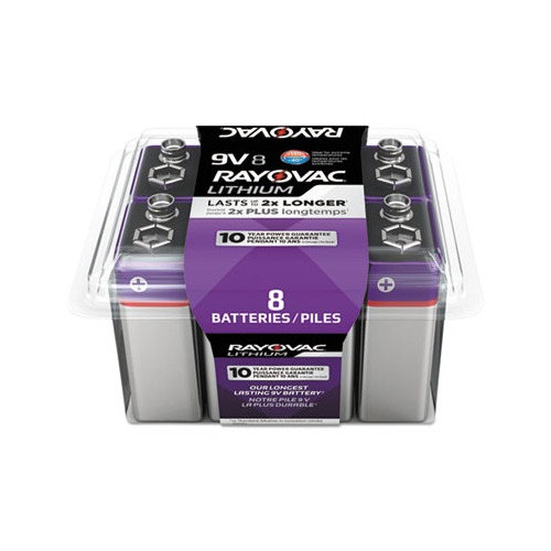 Ray-o-vac Lithium Batteries - RAYR9VL8G - Shoplet.com