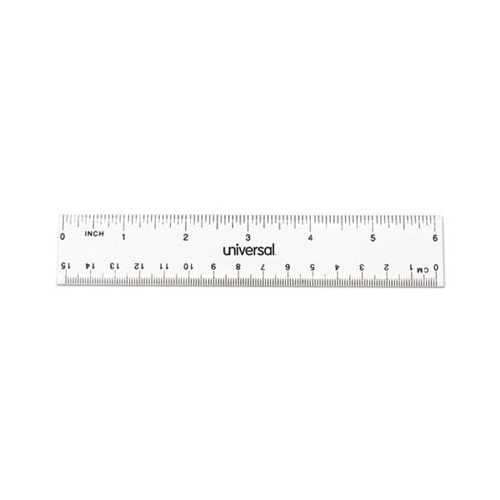 Universal Clear Plastic Ruler - UNV59025 - Shoplet.com