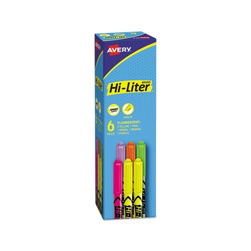Avery HI-LITER Pen-Style Highlighters - AVE23565 - Shoplet.com
