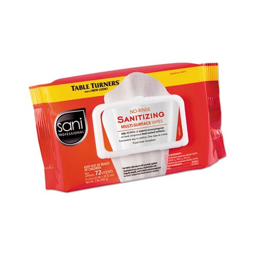 Sani Professional No-Rinse Sanitizing Multi-Surface Wipes - NICM30472 ...