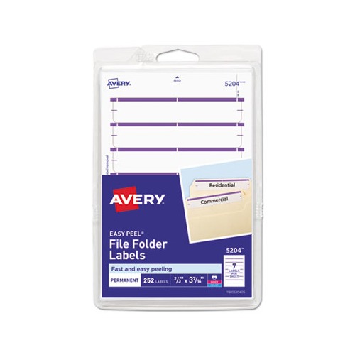 Avery Printable 4 - Permanent File Folder Labels - AVE05204 - Shoplet.com