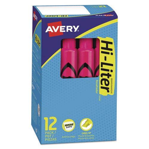 Avery HI-LITER Desk-Style Highlighters - AVE24010 - Shoplet.com
