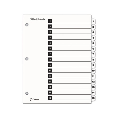 Cardinal OneStep Printable Table of Contents and Dividers - CRD61513 ...