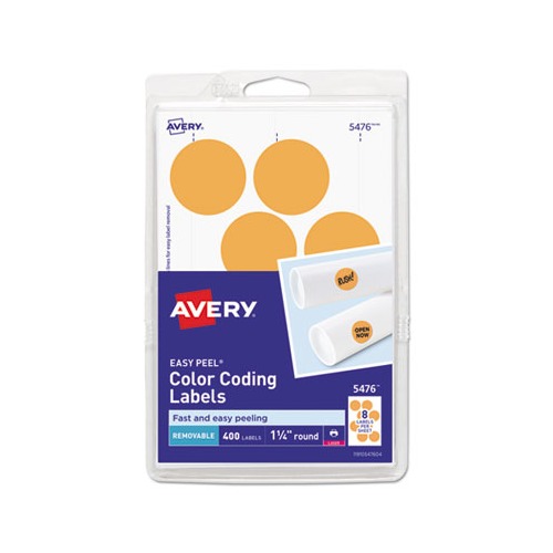 Avery Printable Self-Adhesive Removable Color-Coding Labels - AVE05476 ...