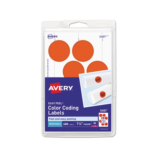 Avery Printable Self-Adhesive Removable Color-Coding Labels - AVE05497 ...