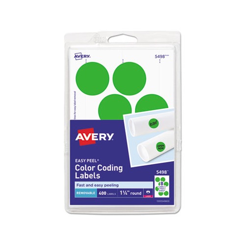 Avery Printable Self-Adhesive Removable Color-Coding Labels - AVE05498 ...