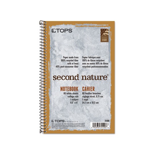 Tops Second Nature Single Subject Wirebound Notebooks - TOP74109 ...