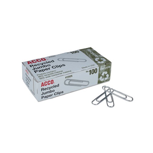 Acco Recycled Paper Clips - ACC72525 - Shoplet.com