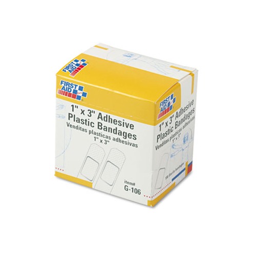 FIRST AID ONLY, INC. Plastic Adhesive Bandages - FAOG106 - Shoplet.com