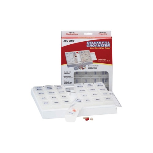 Acu-Life Deluxe Pill Organizer 'One Week Plus Today' - HEI400407 ...