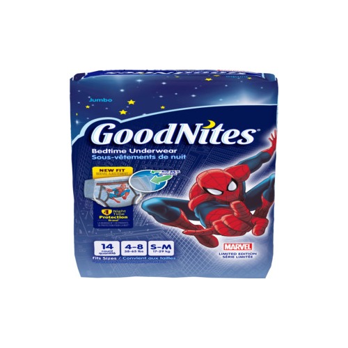 KIMBERLY CLARK GOODNITES Youth Pants, Small/Medium Boy, Jumbo Pack ...