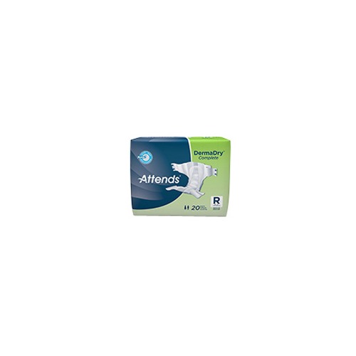 Attends DermaDry Complete Adult Briefs Regular 34 - 56 Inch Waist ...