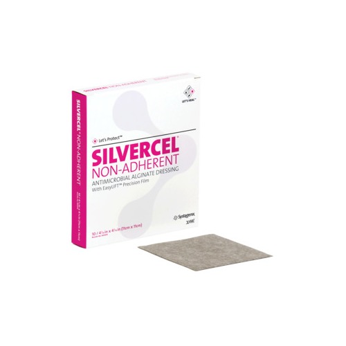 Kci-usa Silvercel Non-Adherent Antimicrobial Alginate Dressing 4-1/4" x ...