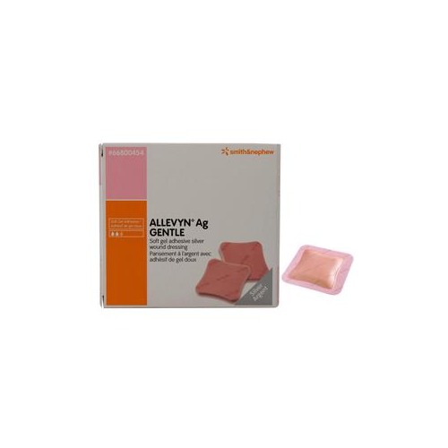 Smith & Nephew ALLEVYN Ag Gentle Border Silicone Gel Adhesive Silver ...