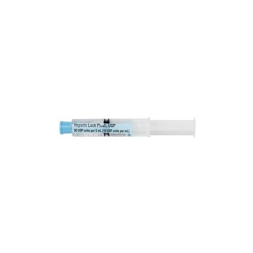 Medline Heparin Pre-Filled Catheter Flush Syringe 10U 5 to 10 mL ...