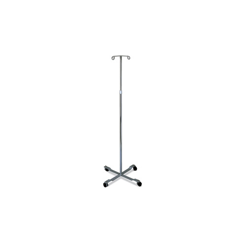 Medline Standard IV Pole with 2 Hooks and 4 Caster Large 18 ...